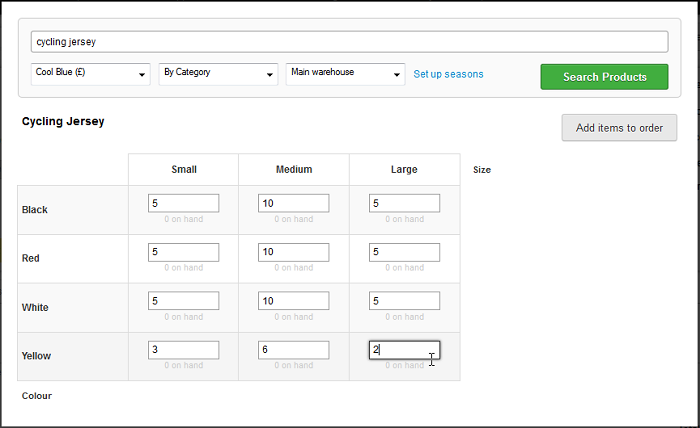 Variants: Grid display mode